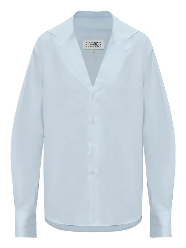 MAISON MARGIELA Vintage-effect Shirt - Light Blue