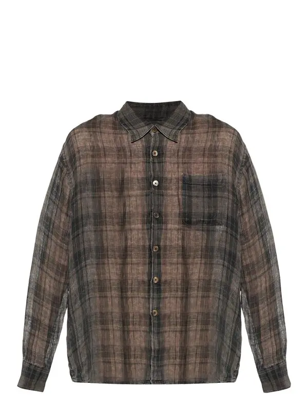 Our Legacy Checked Pattern Shirt - Brown
