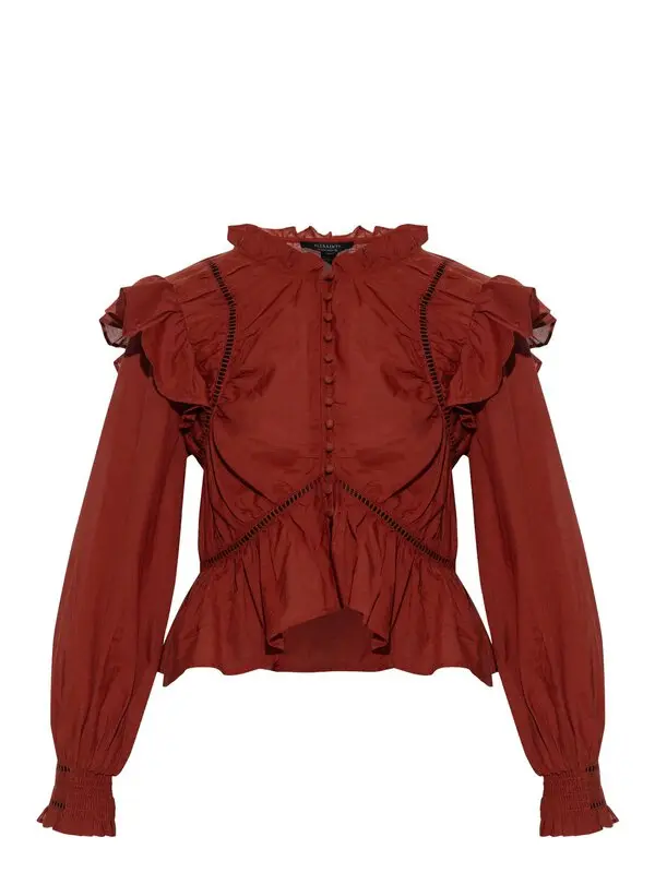 ALLSAINTS Lima Top - Burgundy