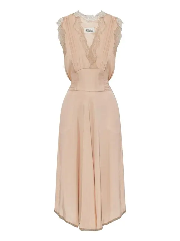 MAISON MARGIELA Lace-trimmed Dress - Pink