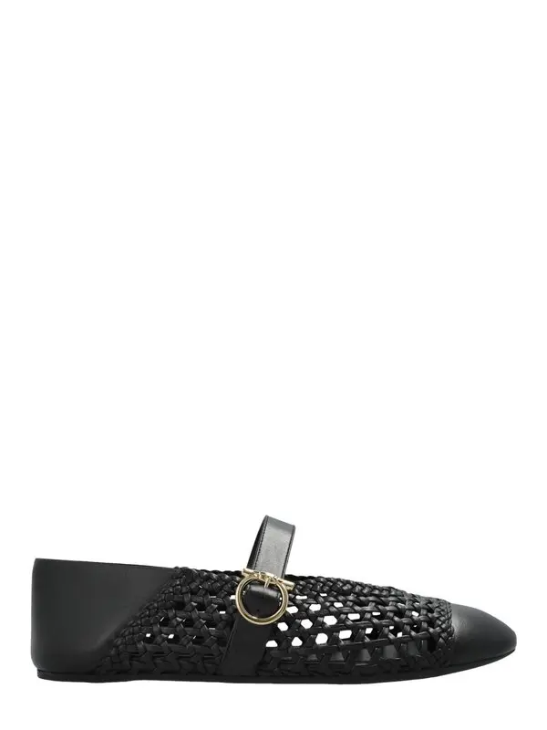 FERRAGAMO Nena Ballet Flats - Black