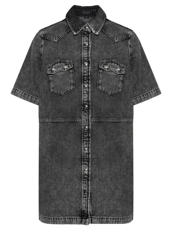 ALLSAINTS Rock' Denim Shirt Dress - Grey