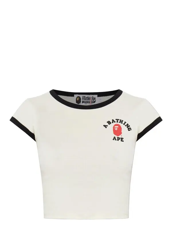 A BATHING APE Top With Logo - Cream
