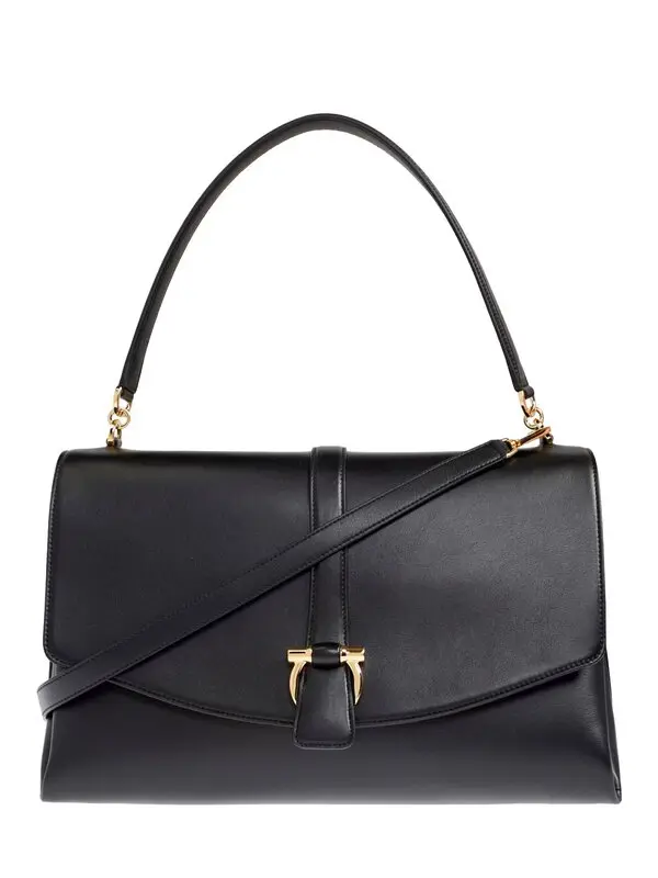 FERRAGAMO Leather Handbag - Black