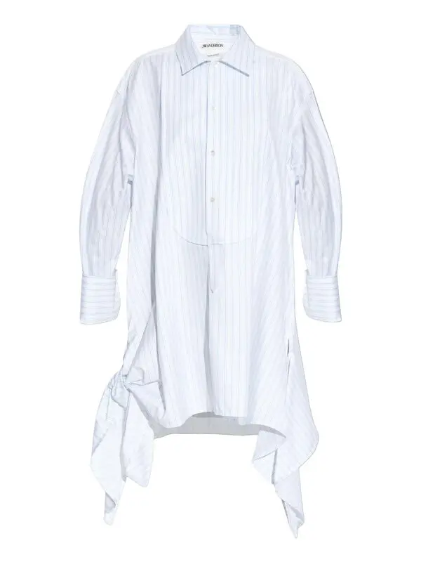 JW Anderson Asymmetrical Striped Shirt - Light Blue