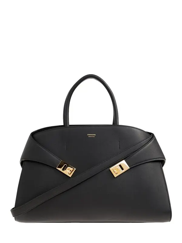 FERRAGAMO Leather Handbag - Black