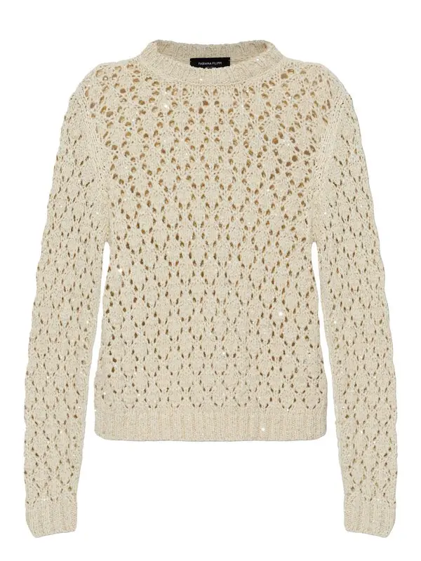 Fabiana Filippi Sequin Embellished Sweater - Cream