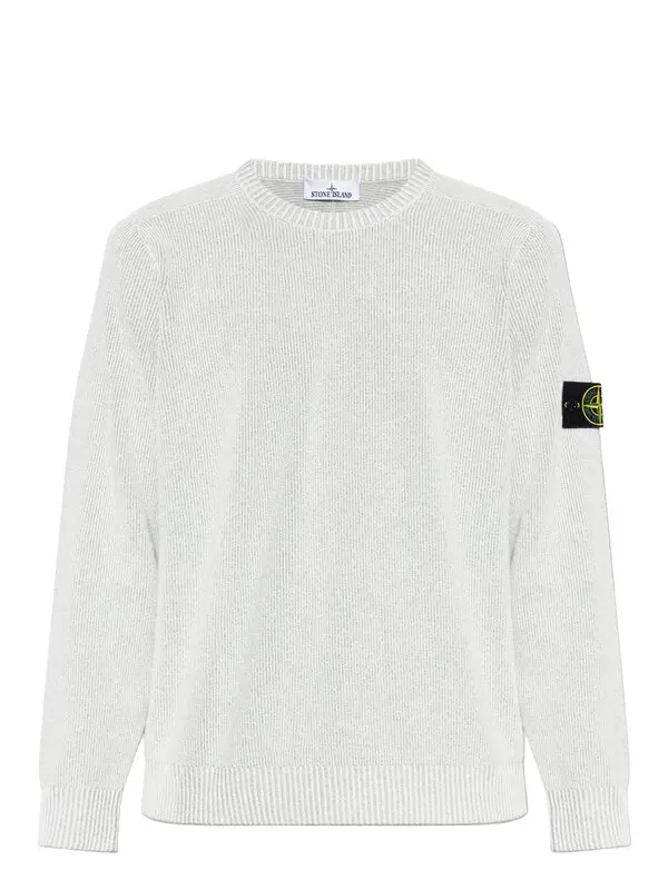 Stone Island Sweater With Logo Patch - Grey