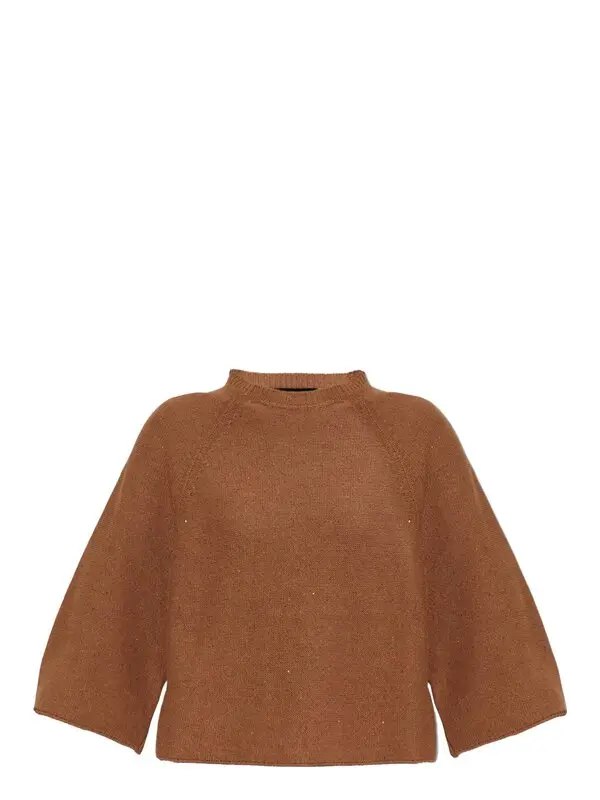 Fabiana Filippi Sequin Detail Knit Sweater - Brown