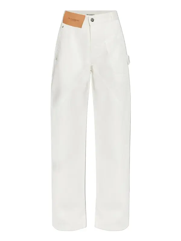 JW Anderson High-waisted Straight Leg Jeans - White