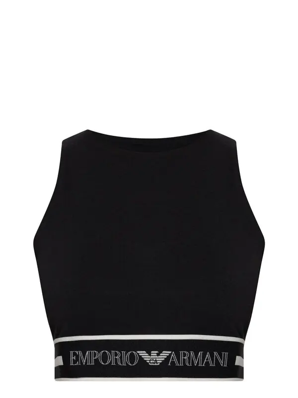 Emporio Armani Logo Sports Top - Black
