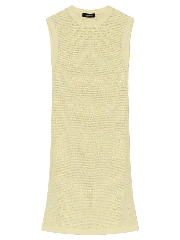 Fabiana Filippi Knit Sequin Mini Dress - Yellow