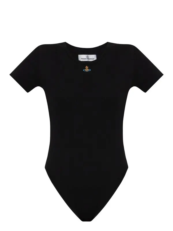 VIVIENNE WESTWOOD Ribbed Bodysuit - Black