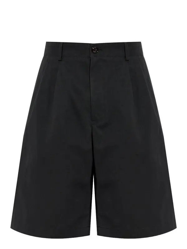 Our Legacy Cotton Pleated Shorts - Black