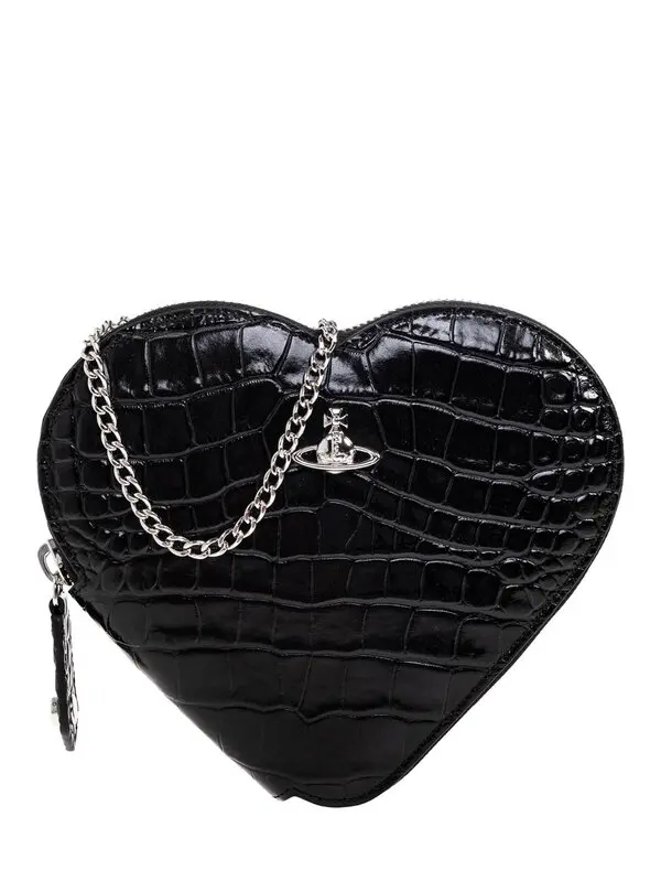 VIVIENNE WESTWOOD Heart’ Shoulder Bag - Black