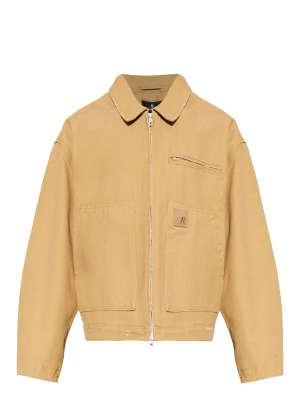 REPRESENT Vintage Effect Denim Jacket - Beige