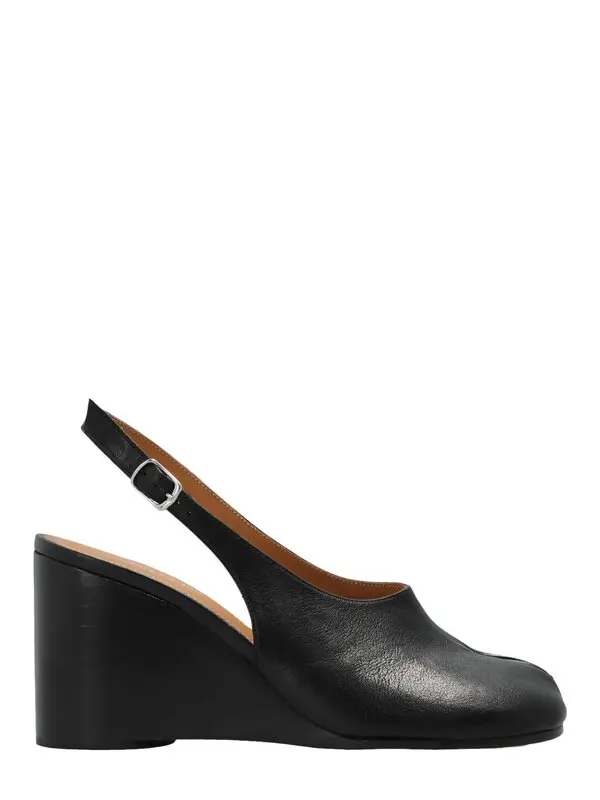 MAISON MARGIELA Leather Wedge Shoes - Black