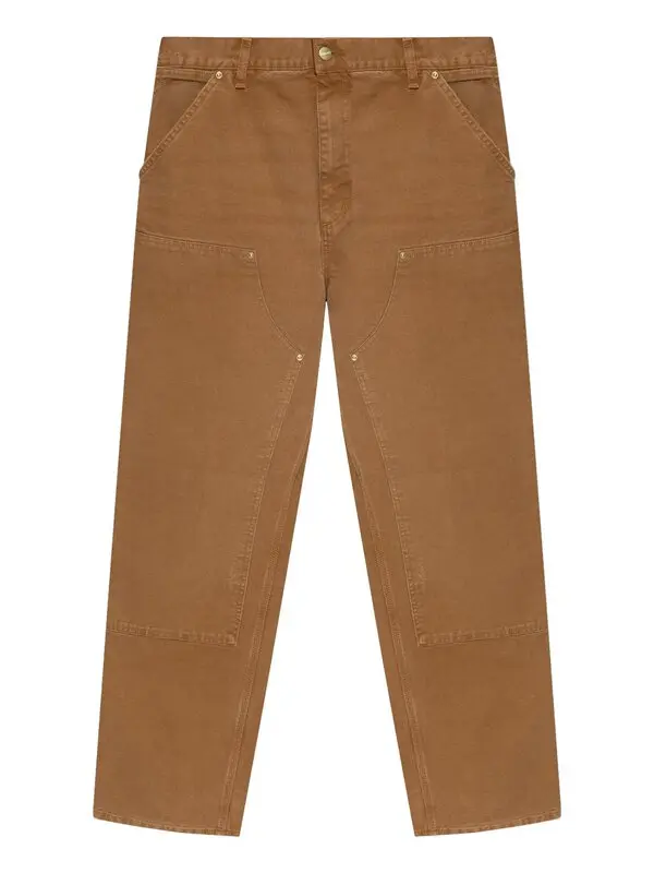 Carhartt Work In Progress Double Knee Straight Regular Cut Jeans - Brown