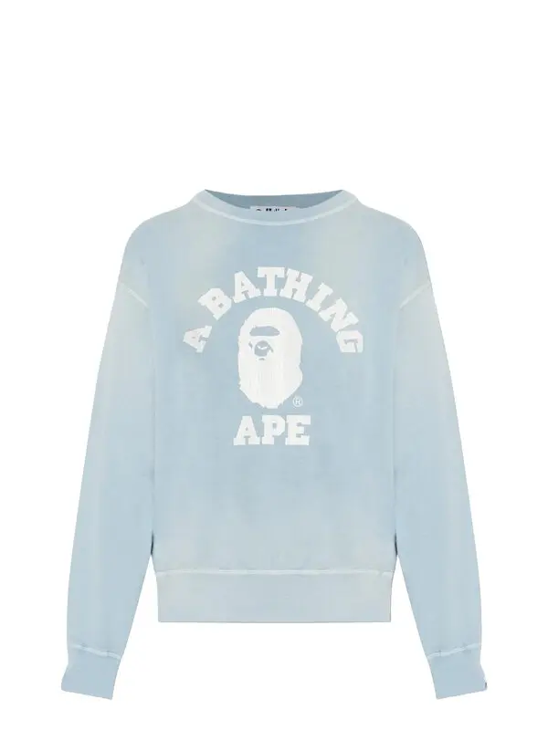 A BATHING APE Sweatshirt With Logo - Blue
