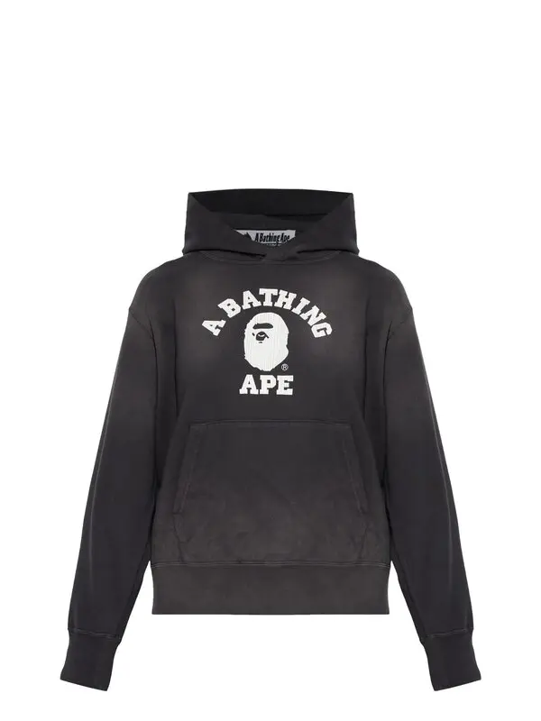 A BATHING APE Hooded Sweatshirt With Logo - Grey
