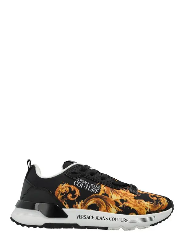 Versace Barocco Print Sneakers - Black