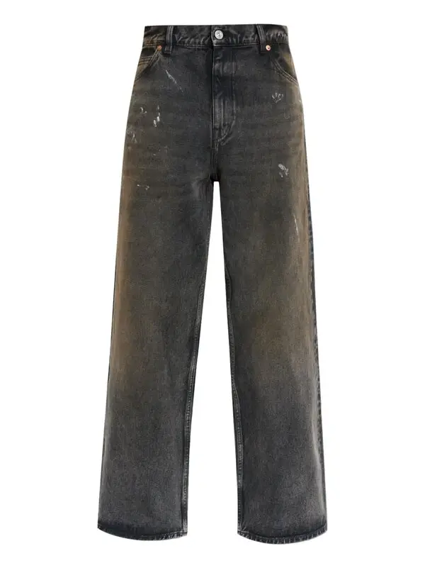 Our Legacy Vintage Effect Wide Leg Jeans - Grey