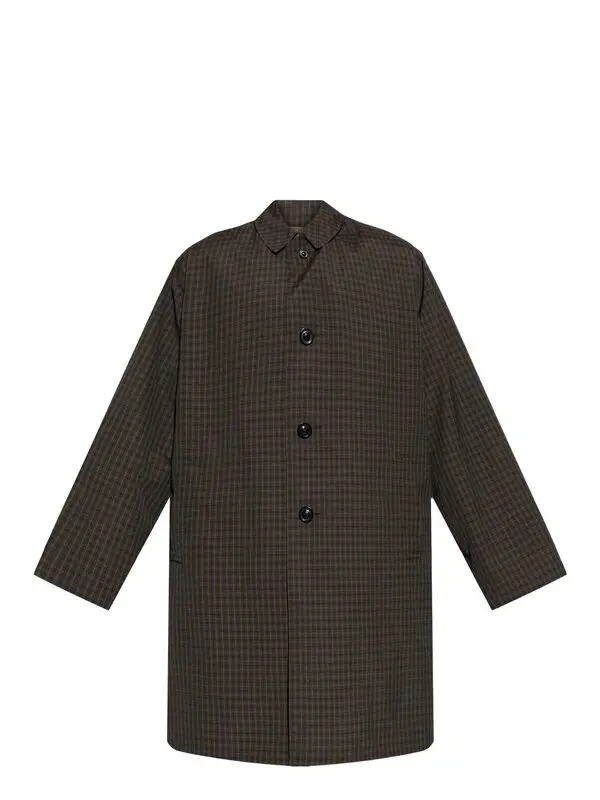 MAISON MARGIELA Checked Pattern Coat - Brown