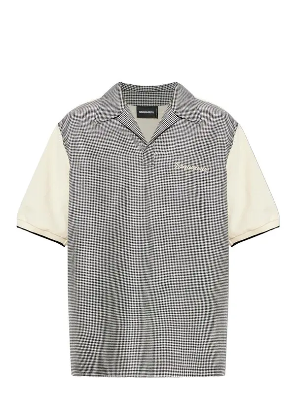Dsquared2 Wool Polo Shirt With Check Pattern - Multicolour