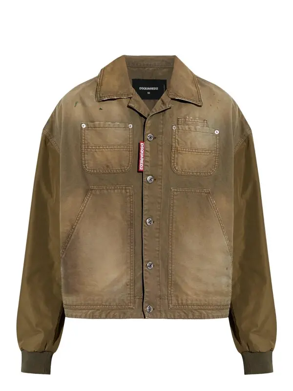 Dsquared2 Vintage Effect Denim Jacket - Brown