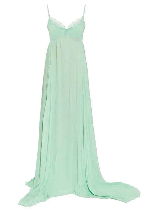 Blumarine Lace Insert Dress - Green