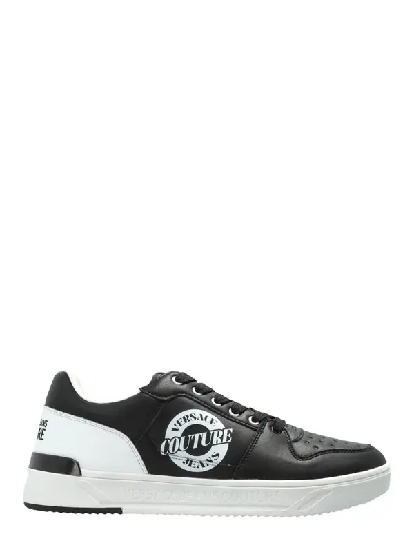 Versace Logo Low-top Sneakers - Black