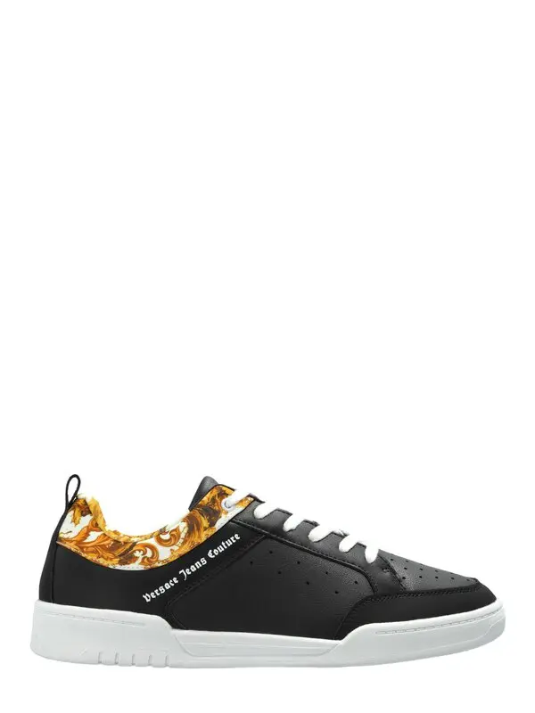 Versace Sports Shoes With Barocco Print - Black