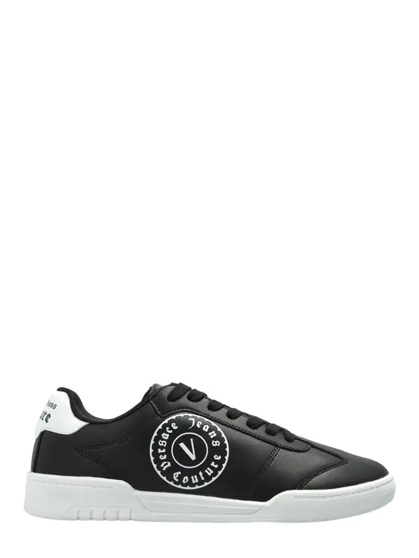 Versace Logo Printed Sneakers - Black