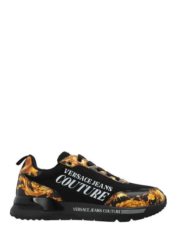 Versace Barocco Print Sneakers - Black