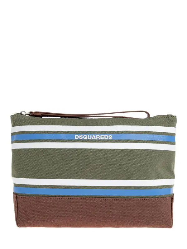 Dsquared2 Striped Toiletry Bag - Green