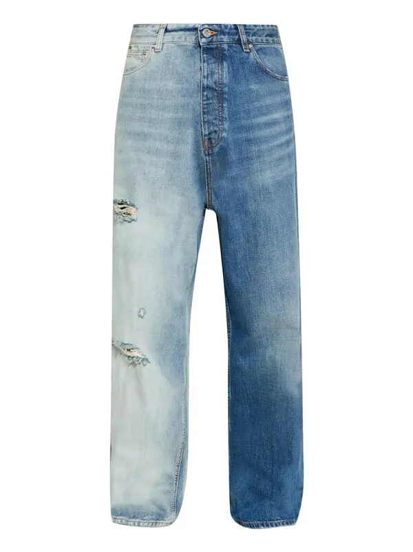 Vetements Vintage-effect Straight Leg Jeans - Blue