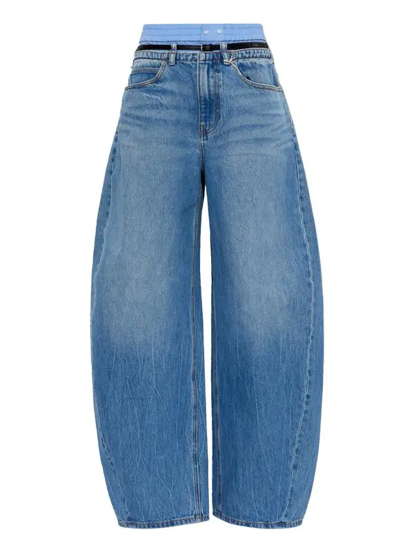 Alexander Wang Wide-leg Rigid Denim Jeans - Blue