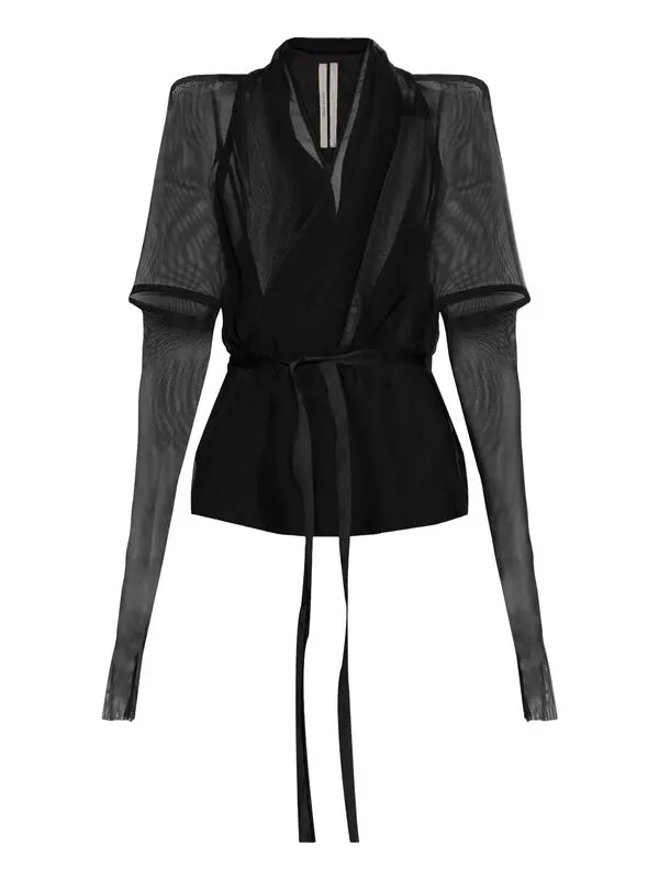 Rick Owens Transparent Blazer - Black