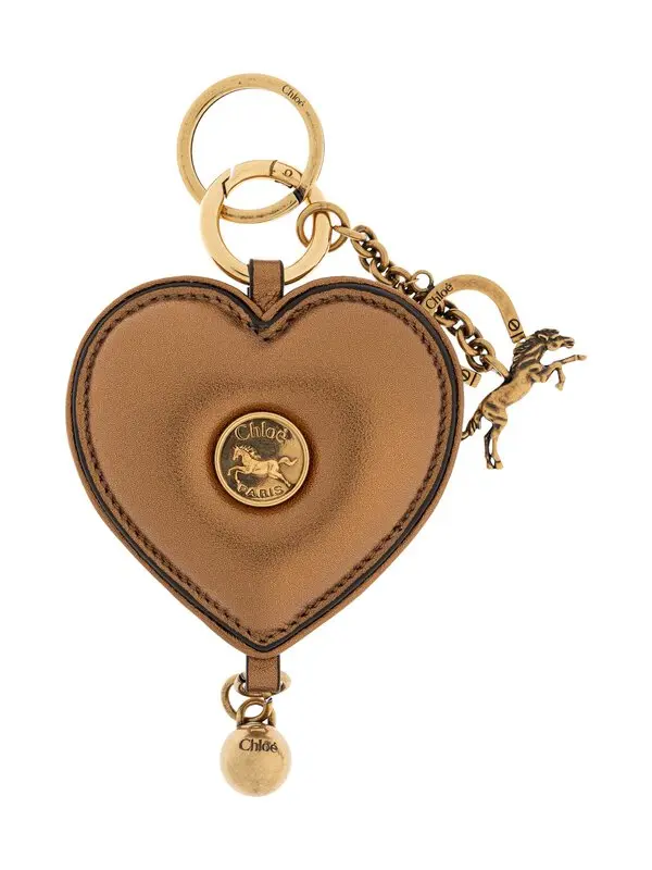 Chloé Heart-shaped Bag Charm - Gold