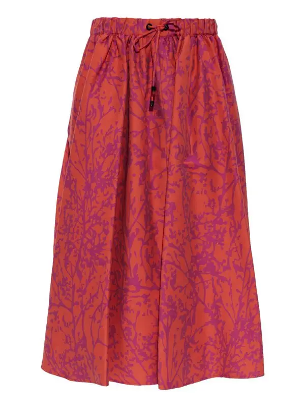 Max Mara Berlina Flared Midi Skirt - Red