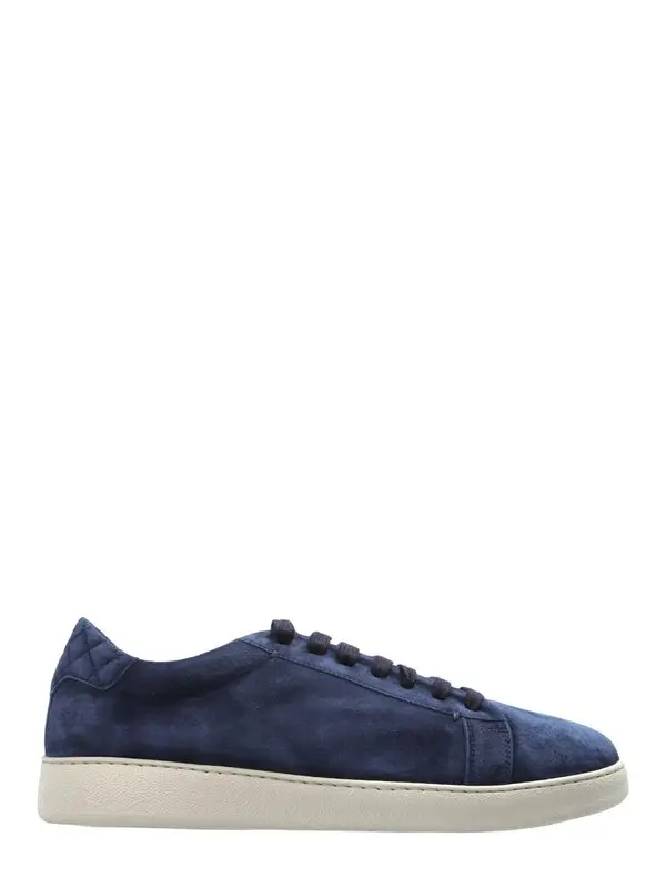 Eleventy Suede Low-top Sneakers - Navy Blue