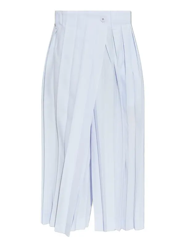 Issey Miyake Pleated Culotte Trousers - Blue