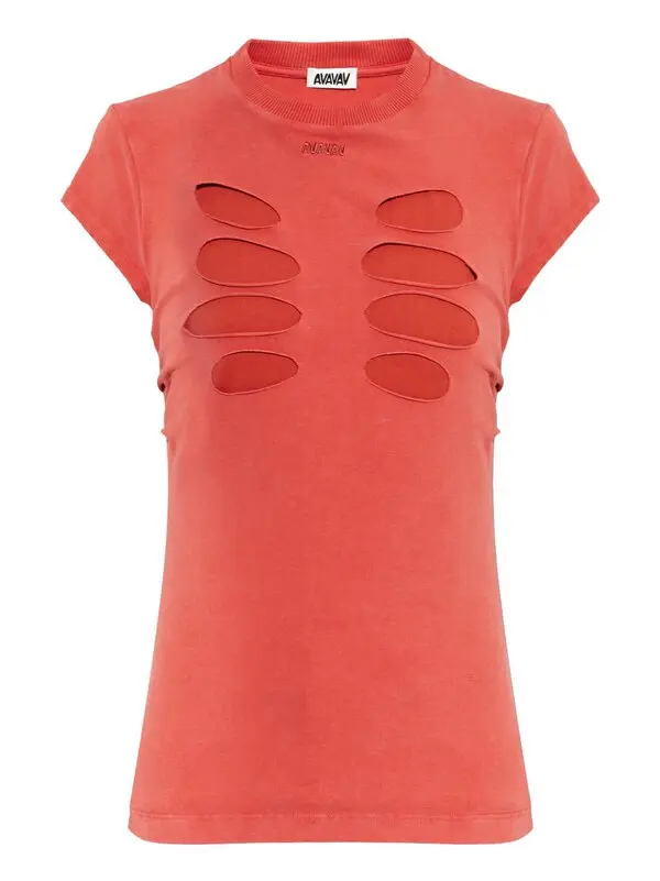 AVAVAV T-shirt With Cut-outs - Red