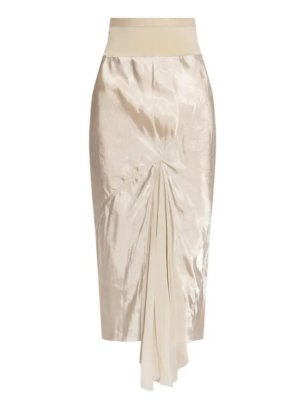 Rick Owens Asymmetrical Midi Skirt - Beige