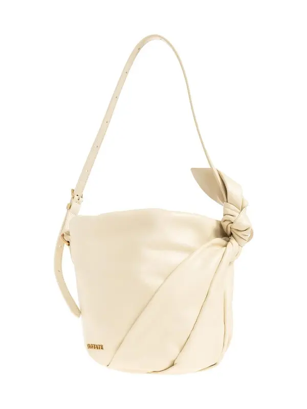 ROTATE BY BIRGER CHRISTENSEN Leather Shoulder Bag - Beige
