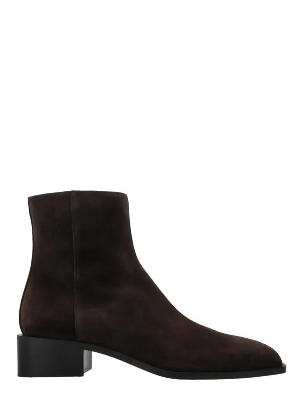 GIUSEPPE ZANOTTI Heeled Suede Ankle Boots - Brown