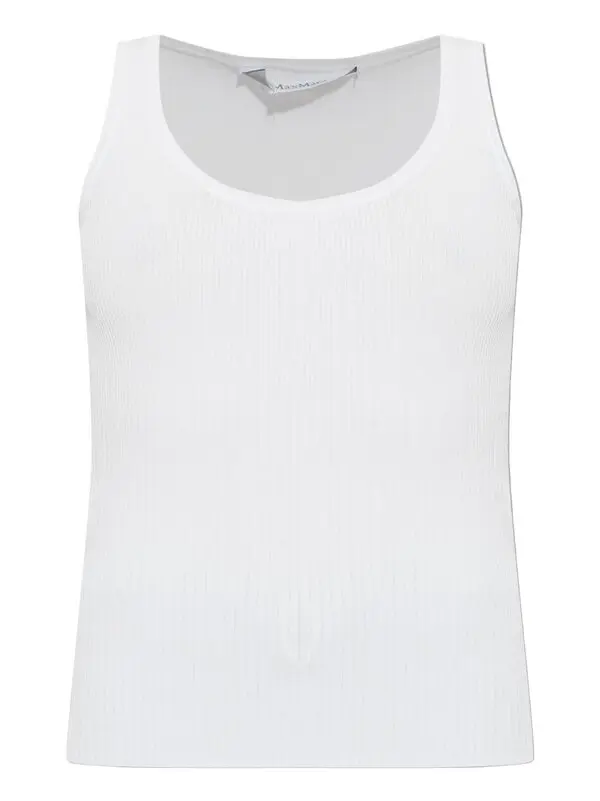 Max Mara Ghiro Ribbed Tank Top - White
