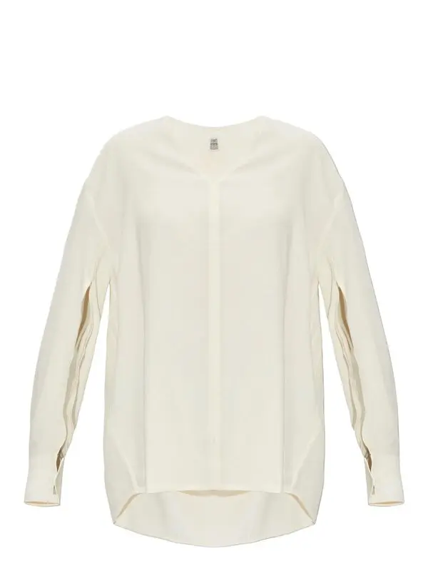 TOTEME V-neck Top - Cream