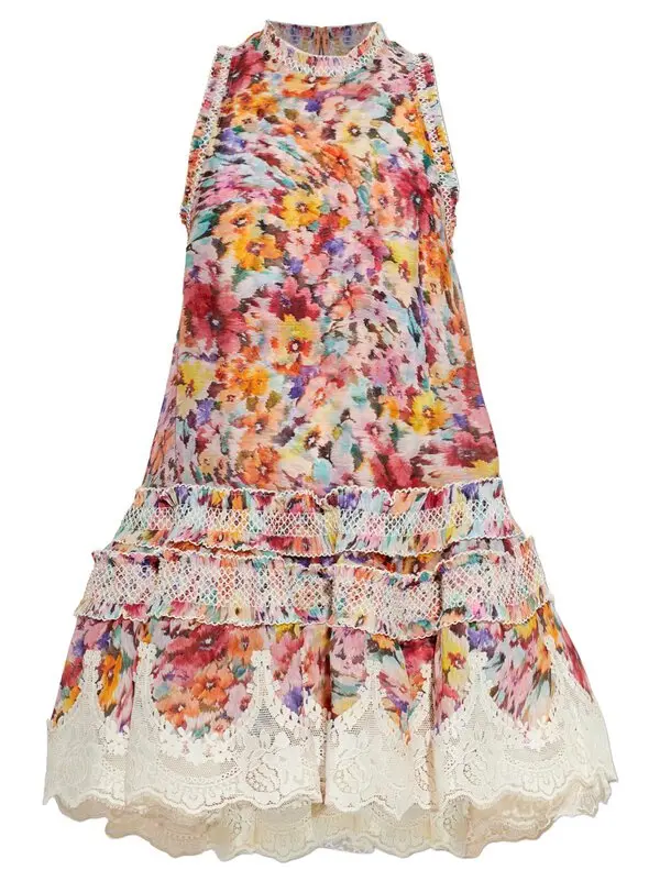 Zimmermann Floral Mini Dress - Multicolour