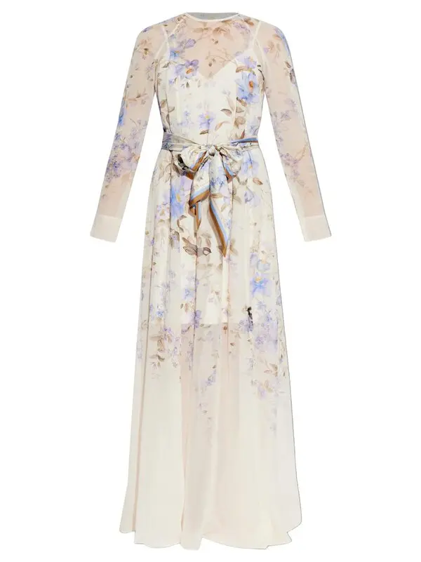 Zimmermann Floral Motif Maxi Dress - Cream